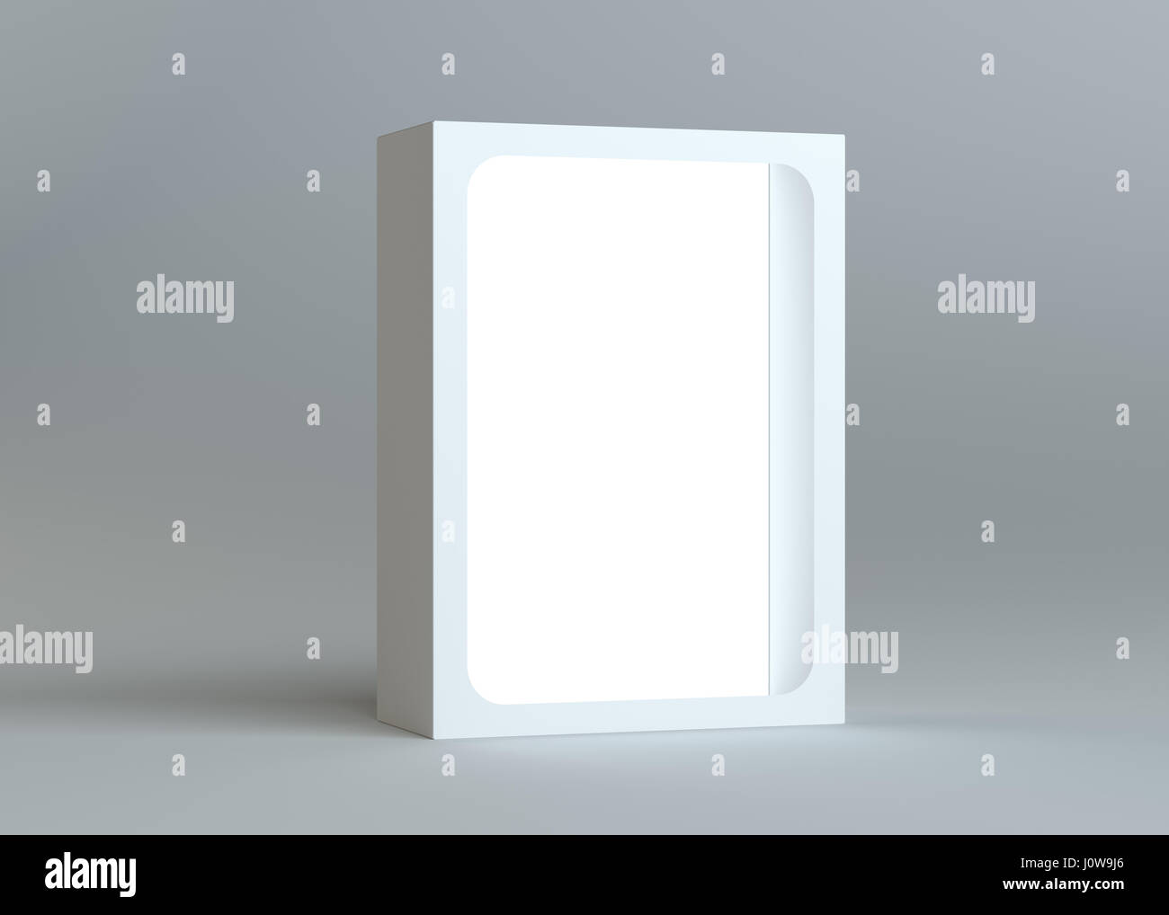A realistic white empty packaging cardboard box Stock Photo - Alamy