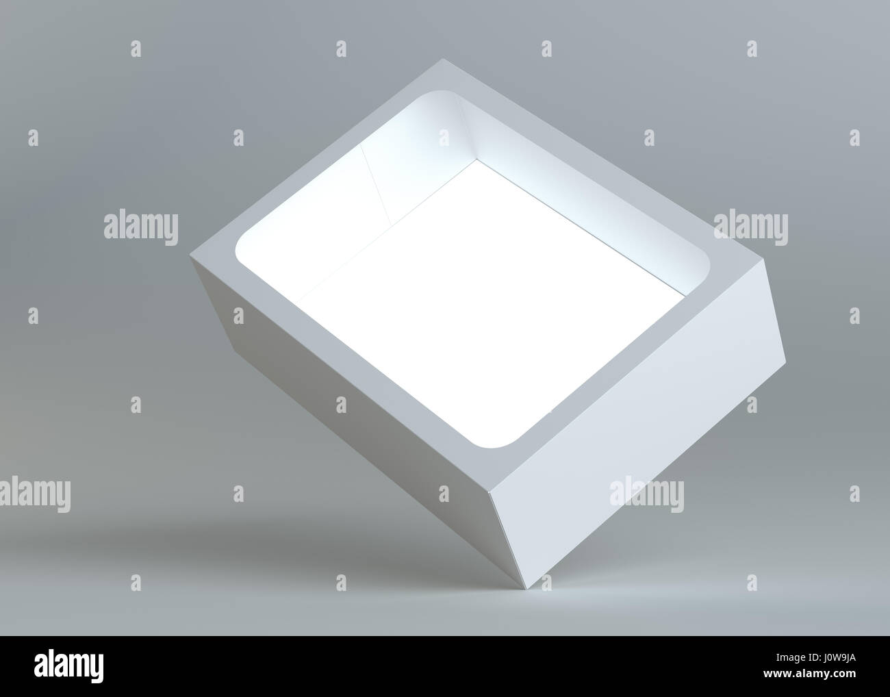 A realistic white empty packaging cardboard box Stock Photo - Alamy