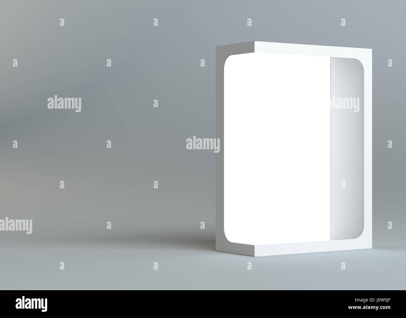 A realistic white empty packaging cardboard box Stock Photo - Alamy