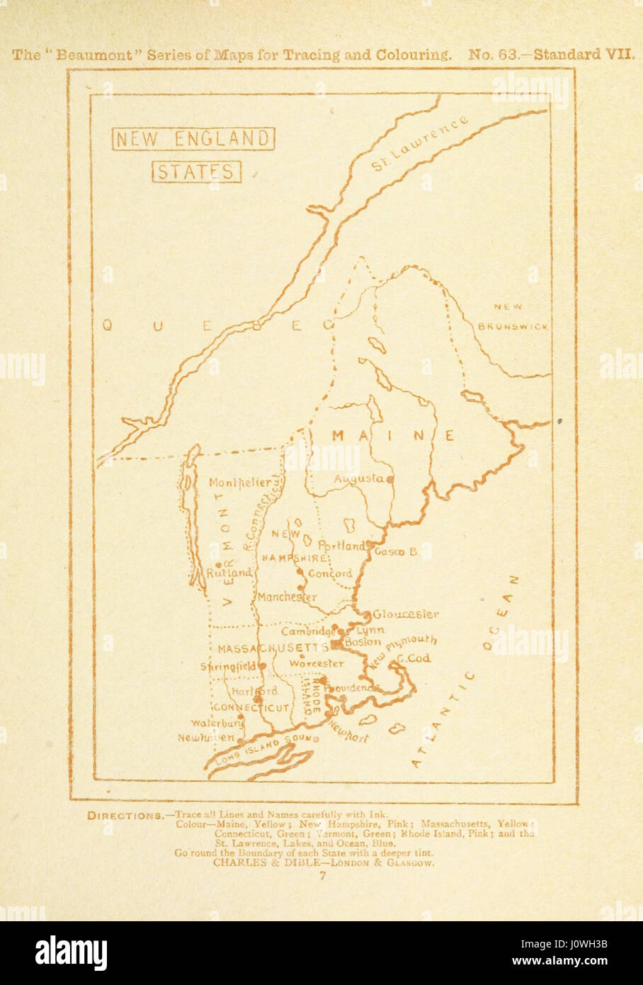 The “Beaumont” Geography and Map Tracing Book Stock Photo - Alamy