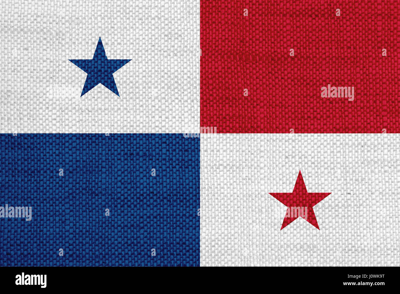 Flag of Panama on old linen Stock Photo - Alamy