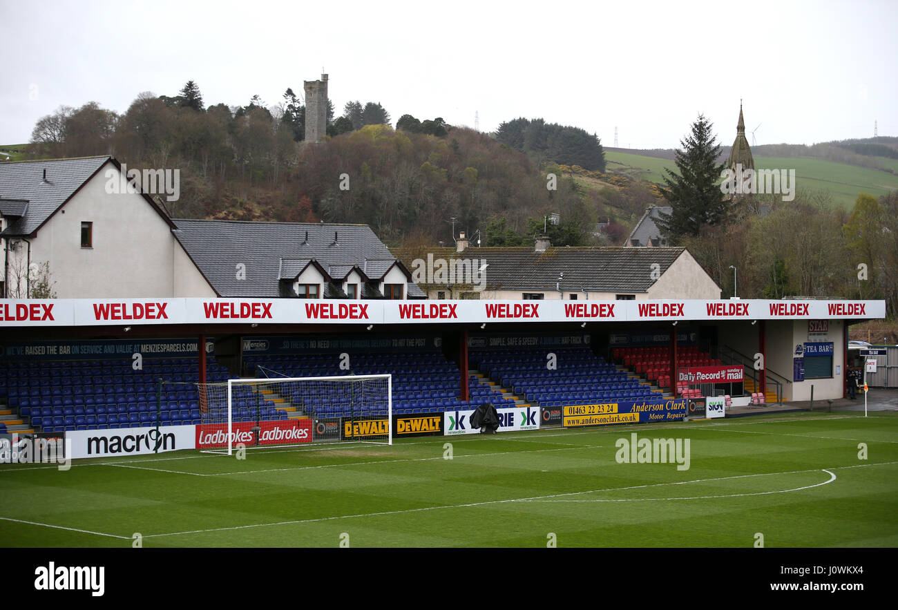 A general view of the Global Energy Stadium overlooked by the Macdonald ...