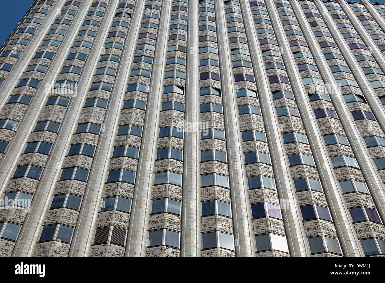 Detail of a tall skyscraper in San Francisco, California, United States ...