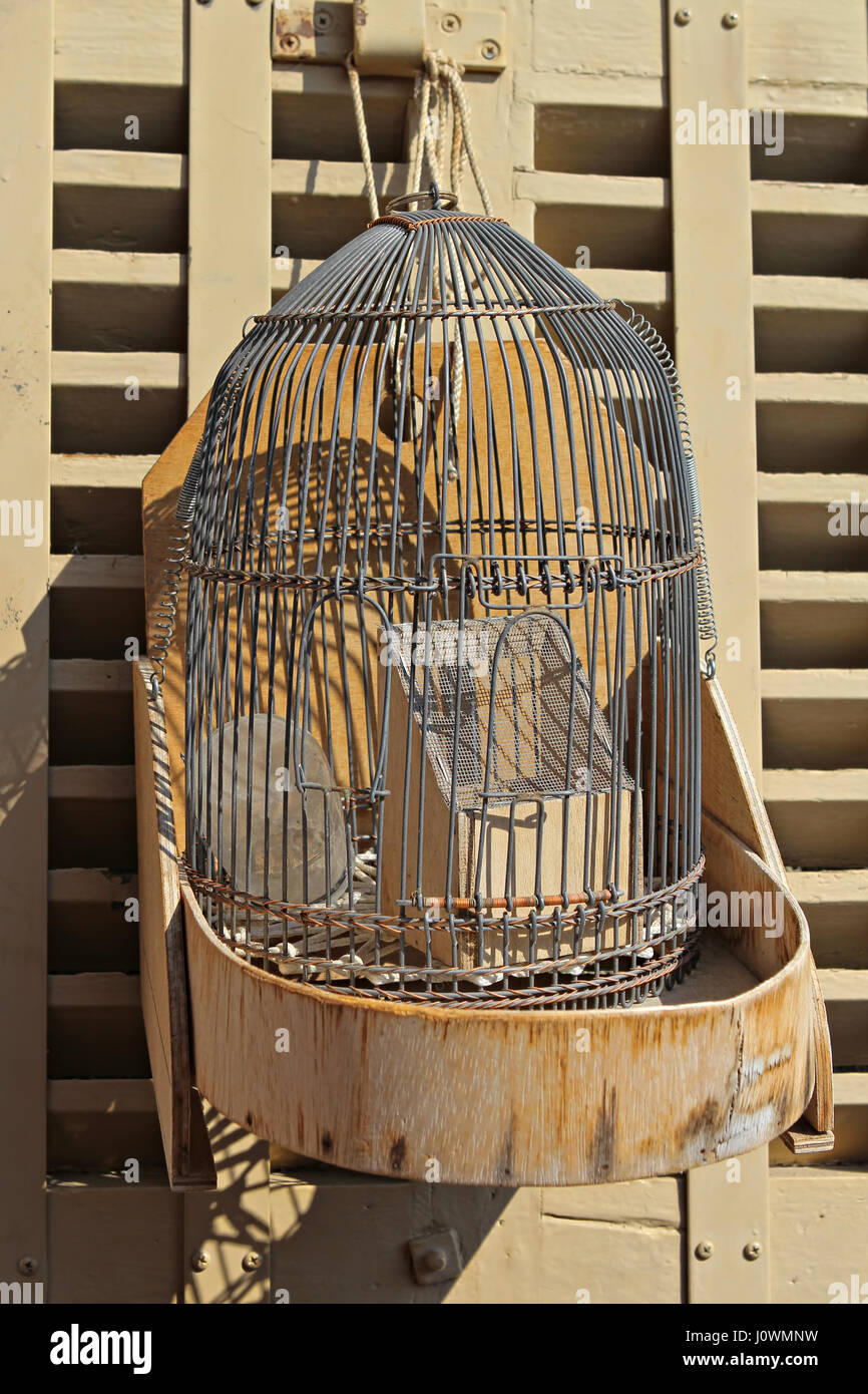 Cage on sale on flea market Stock Photo - Alamy