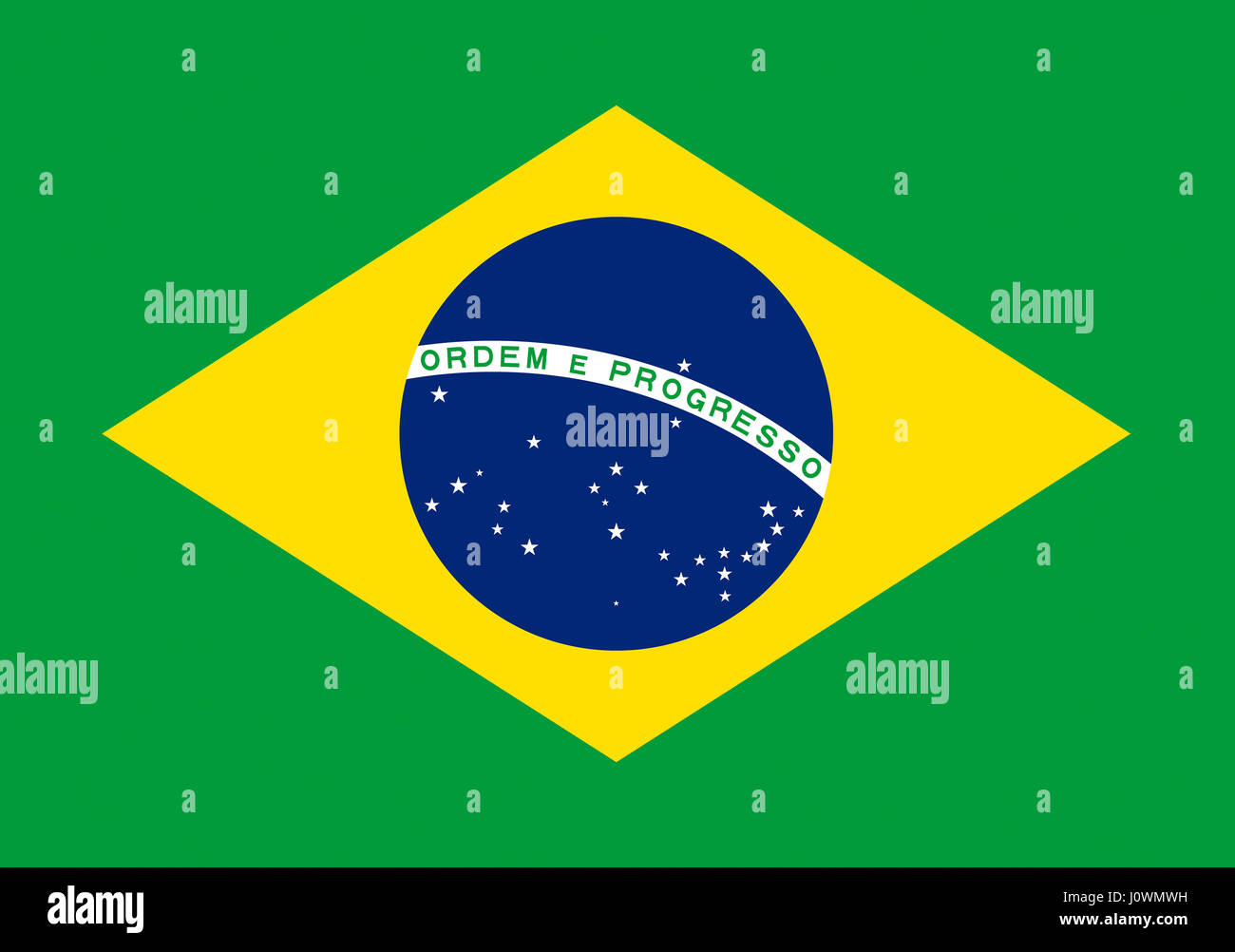 Illustration of the flag of Brazil Stock Photo - Alamy