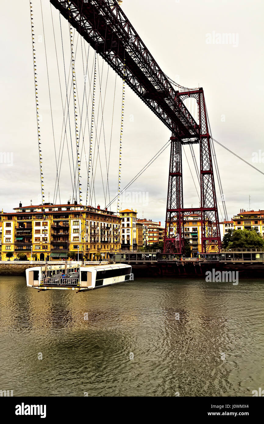 The Bizkaia suspension transporter bridge (Puente de Vizcaya) in ...