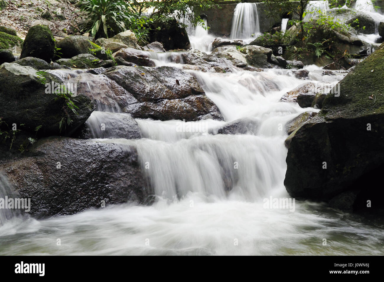 Scenic Shot of the Jeram Toi Waterfall, Negeri Sembilan, Malaysia Stock ...