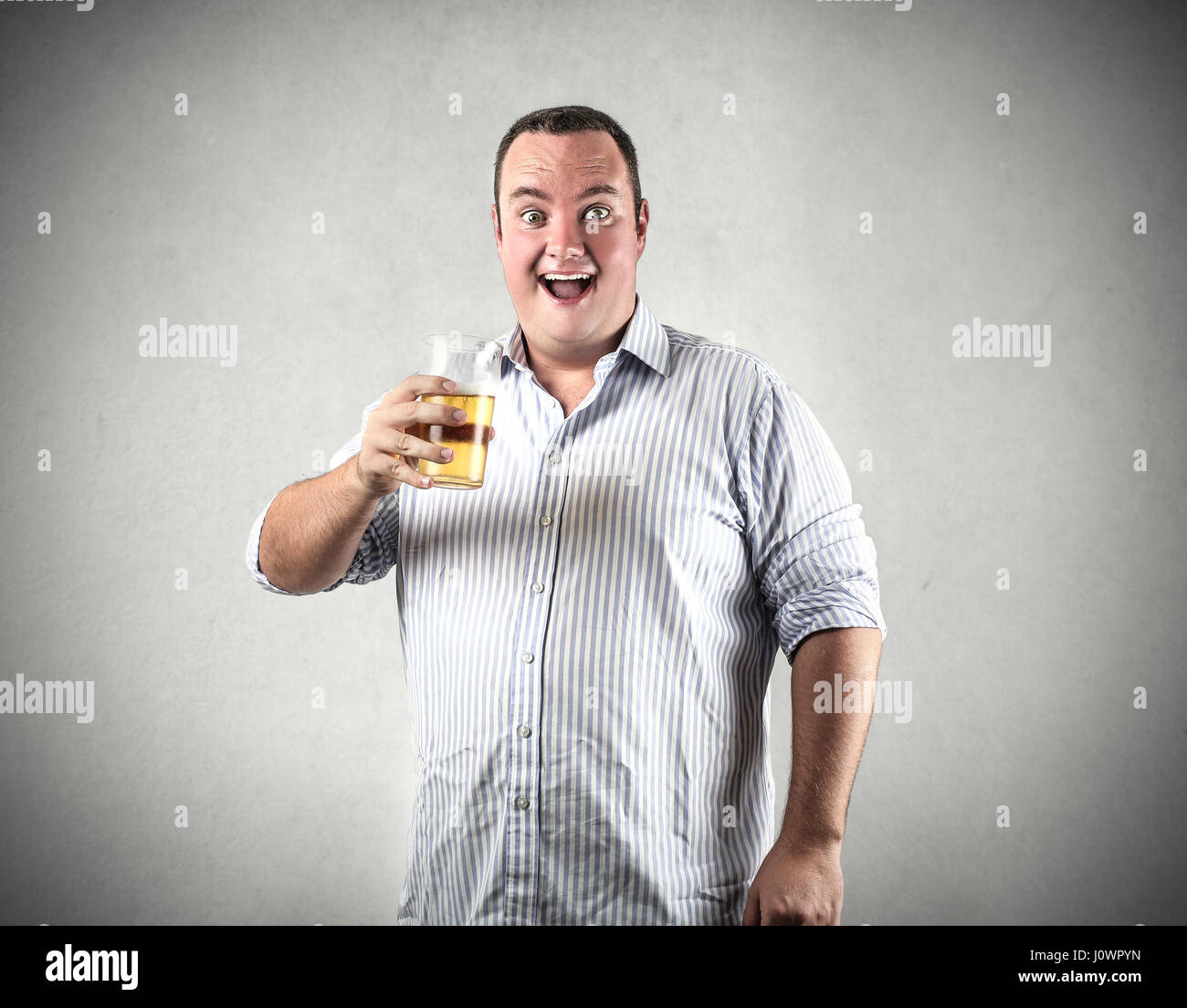 Fat guy with beer hi-res stock photography and images - Alamy