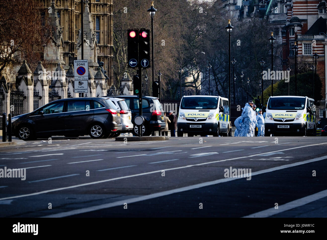 Westminster attack aftermath on 23.03.2017 at Westminster, . Pictured ...