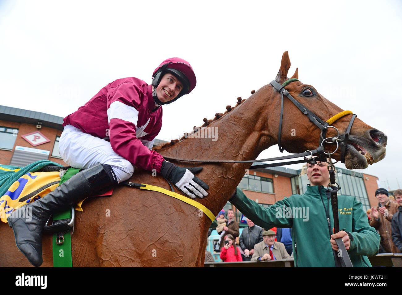 Road To Respect with winning jockey Bryan Cooper after the Ryanair Gold ...