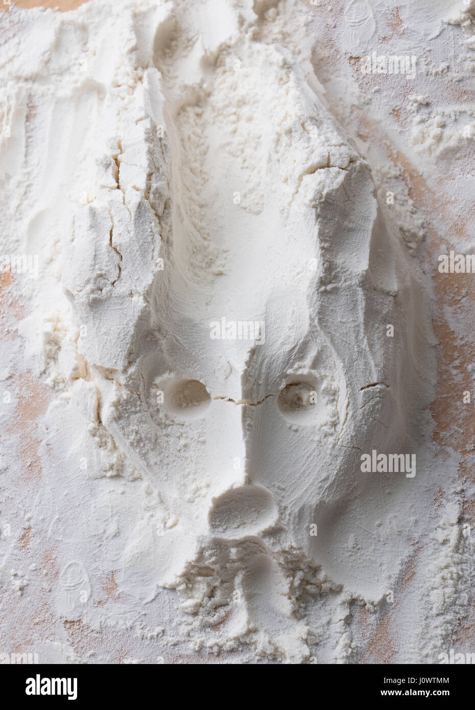 Scary flour face Stock Photo - Alamy