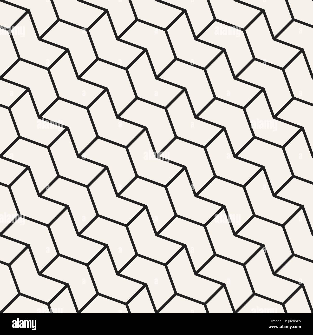 Seamless vector pattern. Abstract geometric lattice background. Rhythmic zigzag structure ...