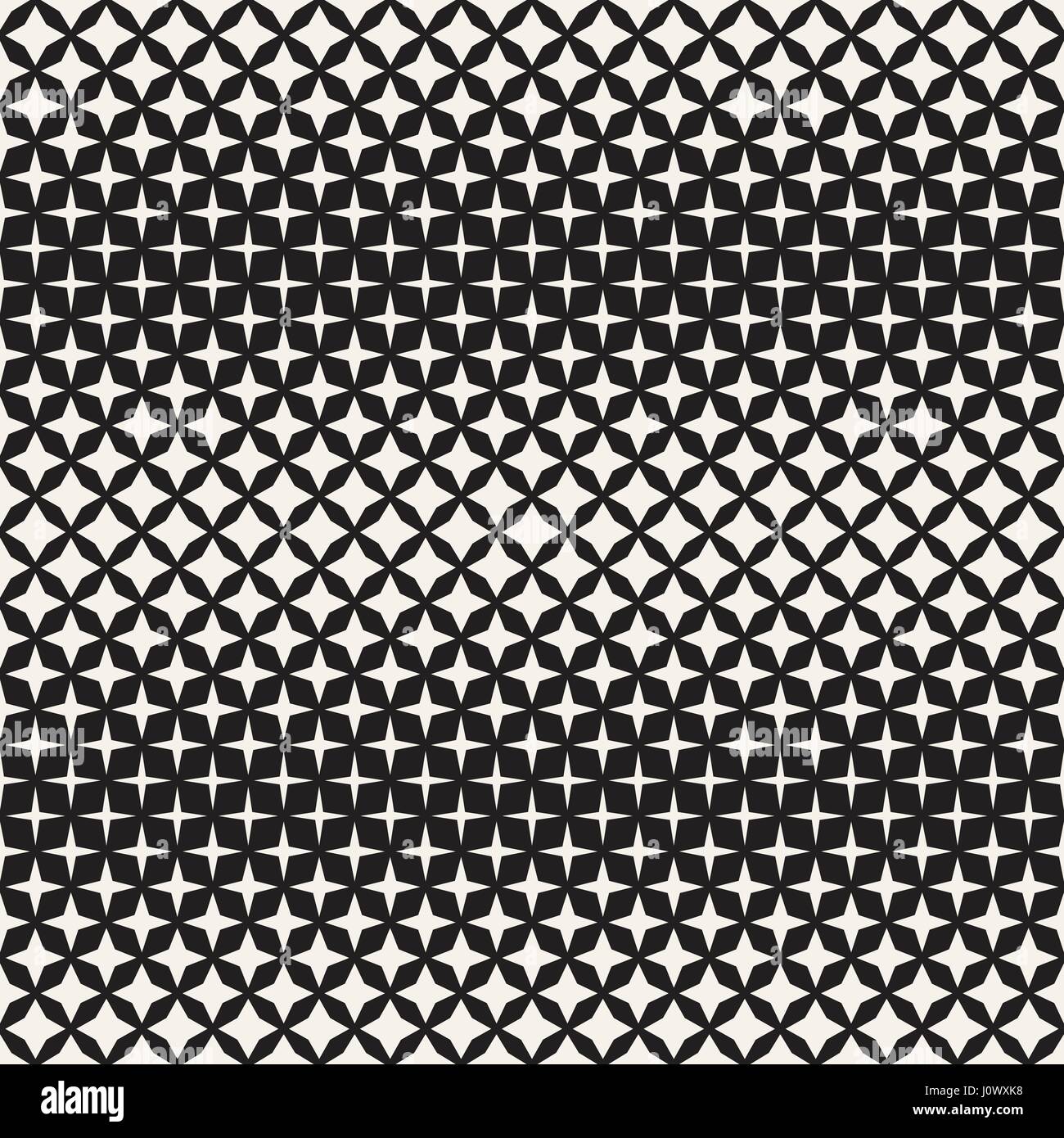 Geometric Seamless Star Shapes Pattern. Halftone Gradient Effect ...