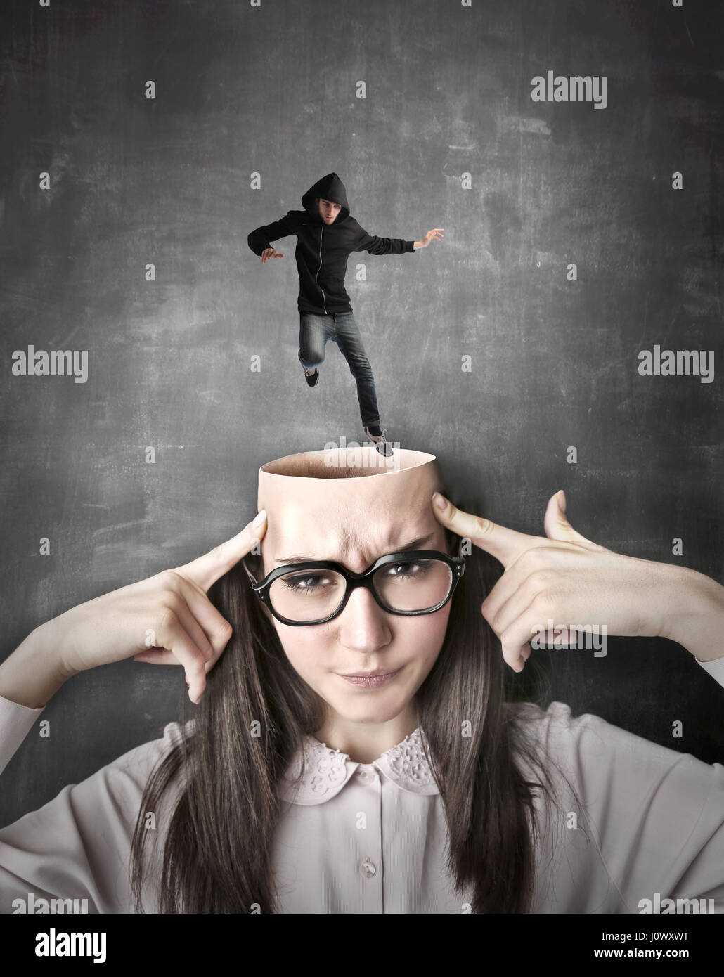 Dancing head man hi-res stock photography and images - Alamy