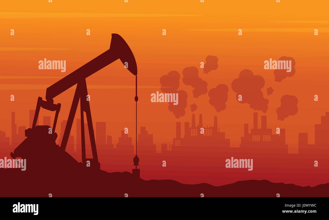 Bad environment background with pollution industry Stock Vector Image ...