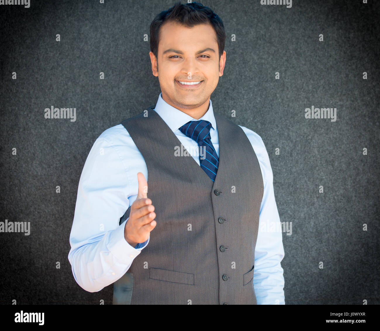 Closeup portrait handsome happy smiling young business man, confident ...