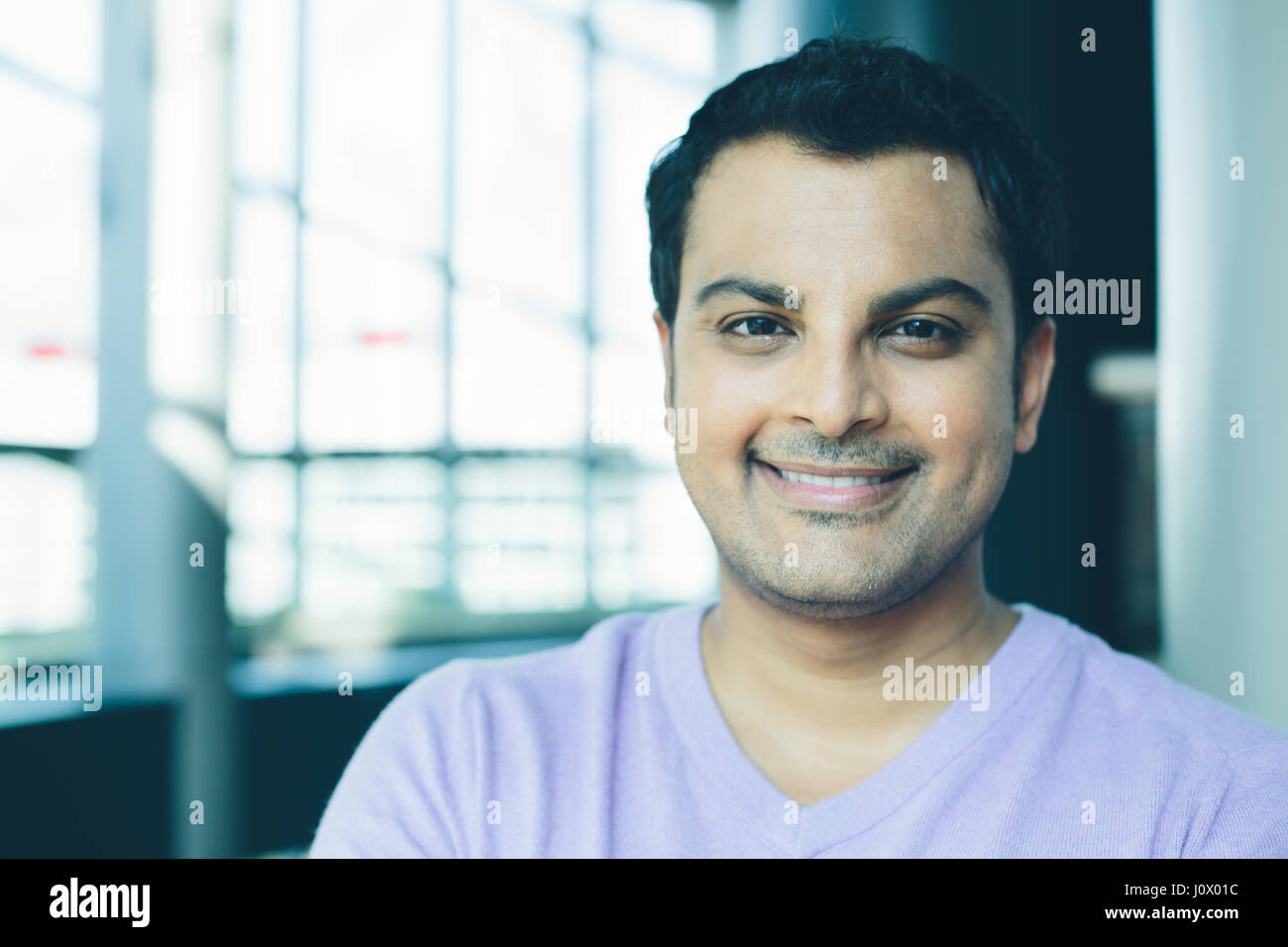 Closeup headshot portrait, happy handsome business man, smiling, in ...