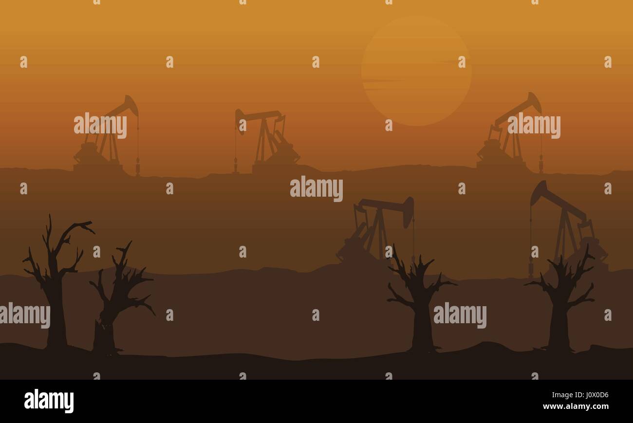 Bad environment with disafforest landscape Stock Vector Image & Art - Alamy