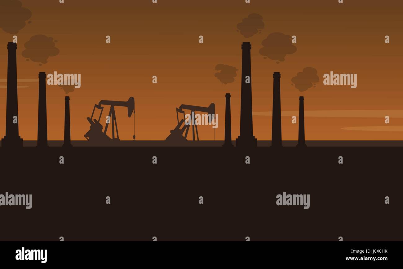 Bad environment with industry pollution scenery Stock Vector Image ...