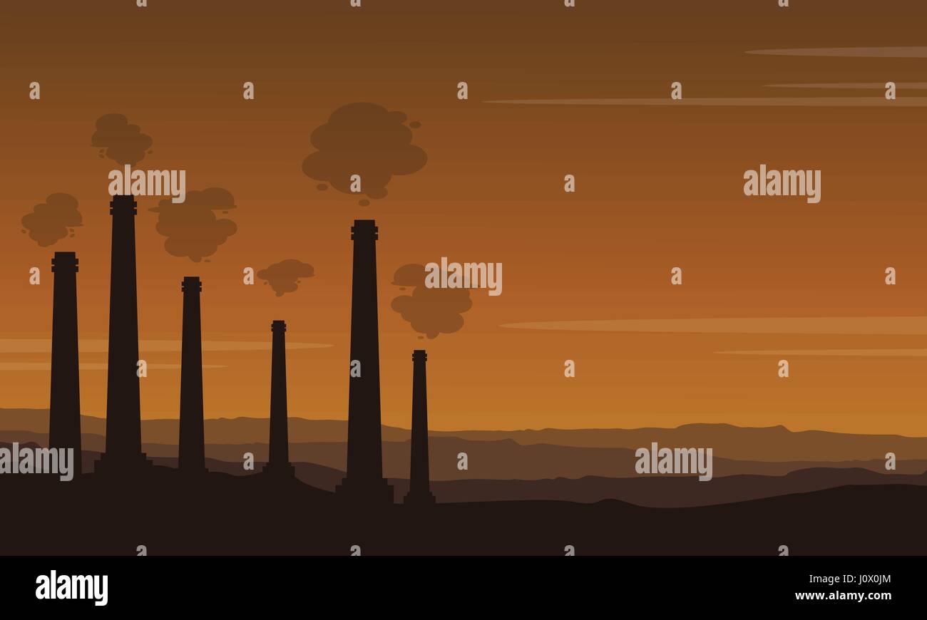 Bad environment pollution industry background Stock Vector Image & Art ...