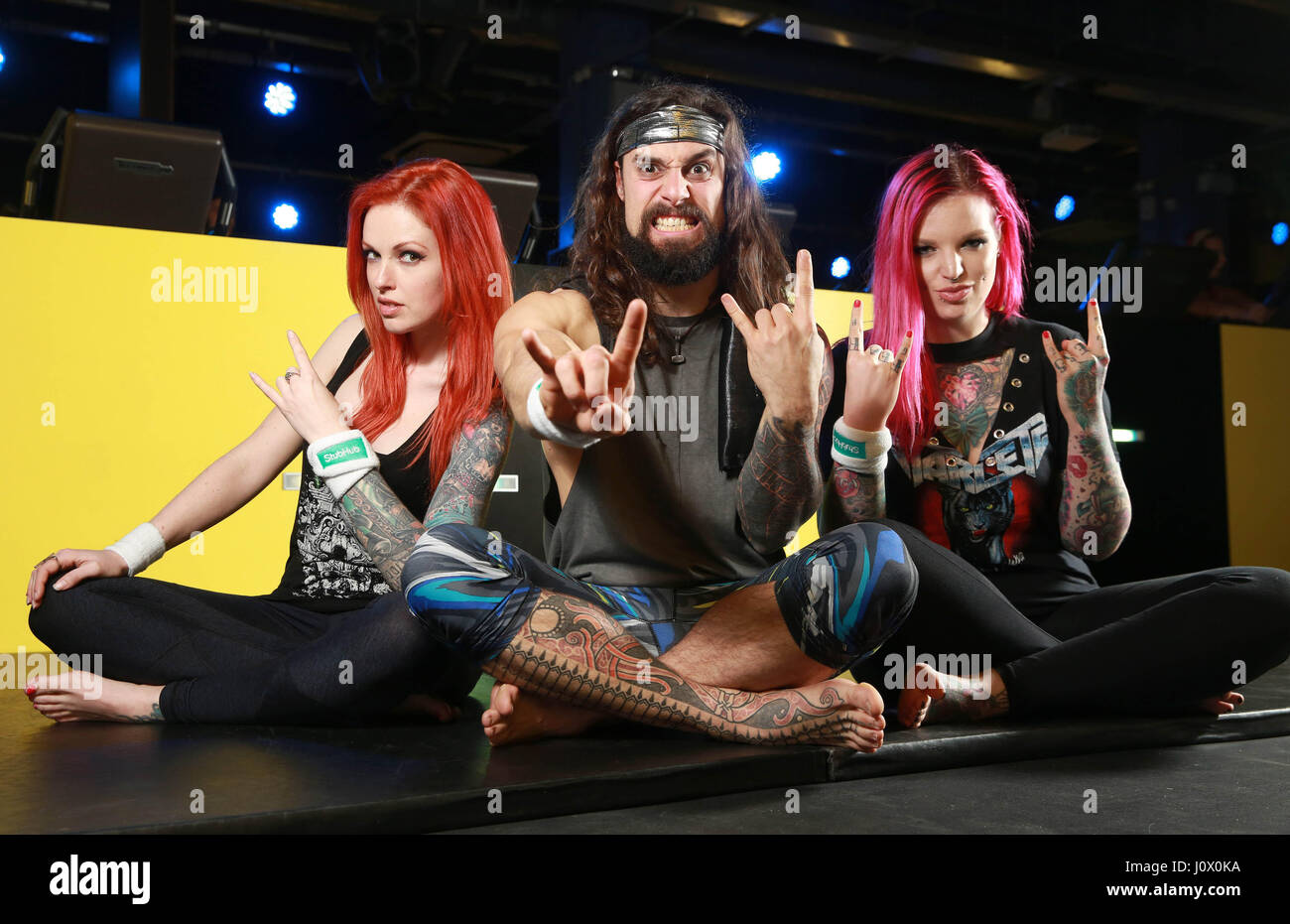 EDITORIAL USE ONLY (Left to right) Anna Quinn, Ed Gamester and Alison ...