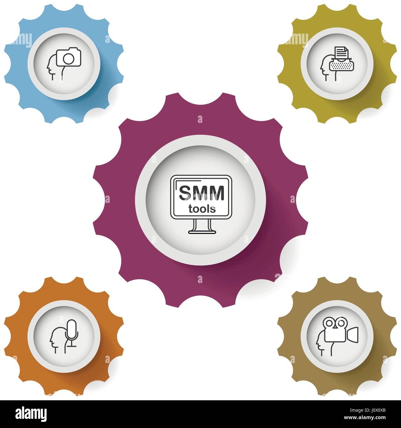 Smm marketing strategy seo Stock Vector Images - Alamy