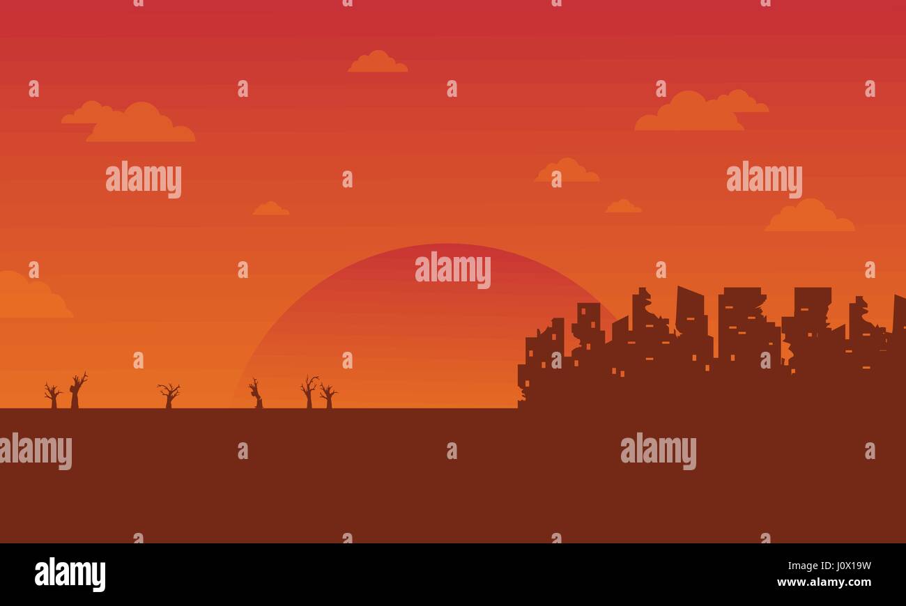 Bad environment with orange background Stock Vector Image & Art - Alamy