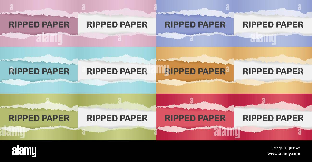 Realistic ripped paper Stock Vector Image & Art - Alamy