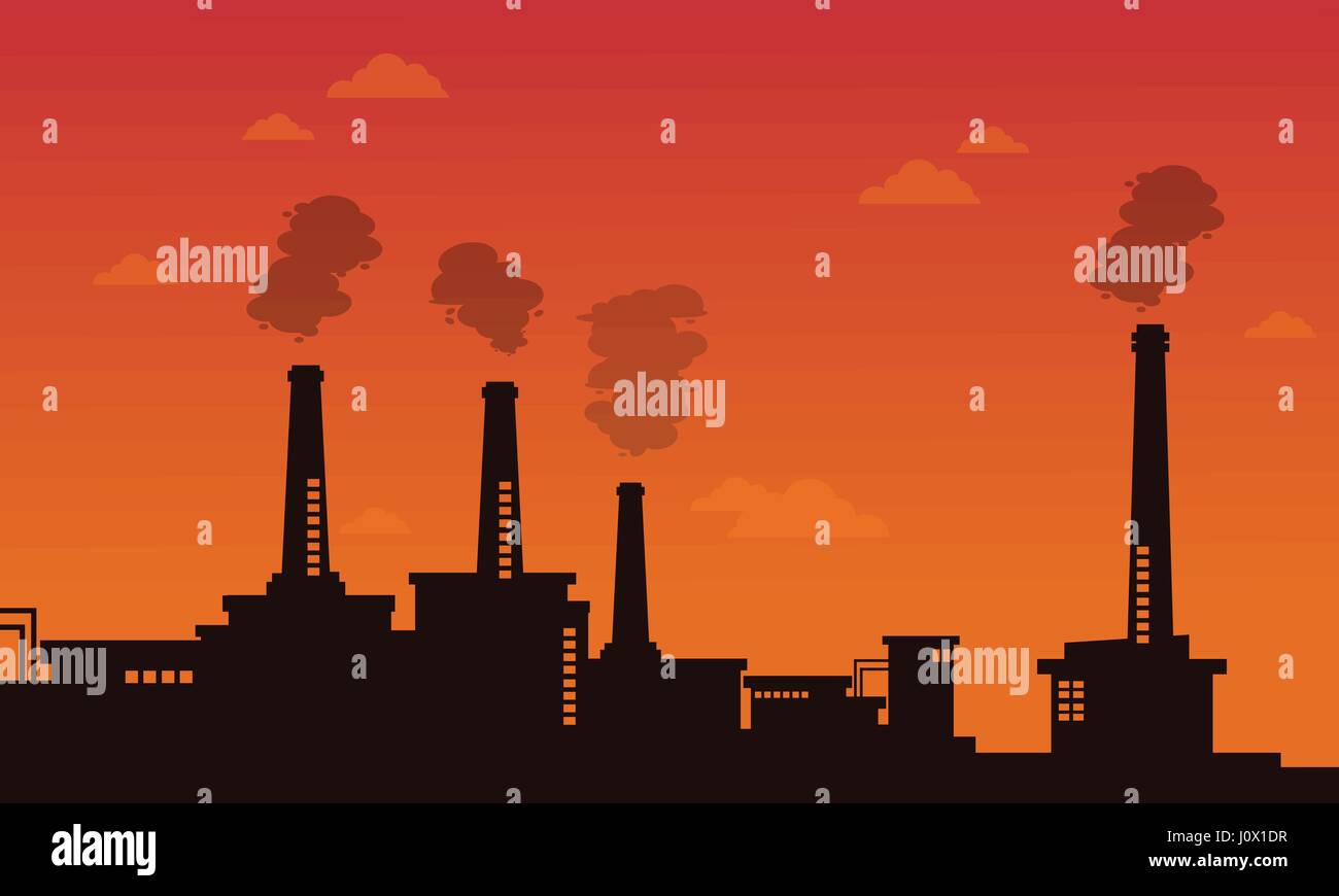 Pollution industry bad environment background Stock Vector Image & Art ...