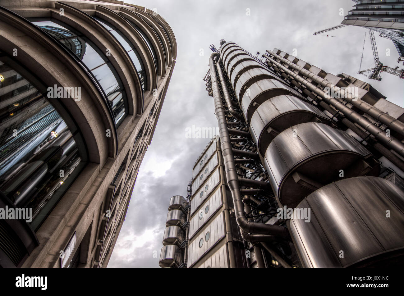 london, UK - March 29, 2017: The futuristic industrial looking Lloyds ...