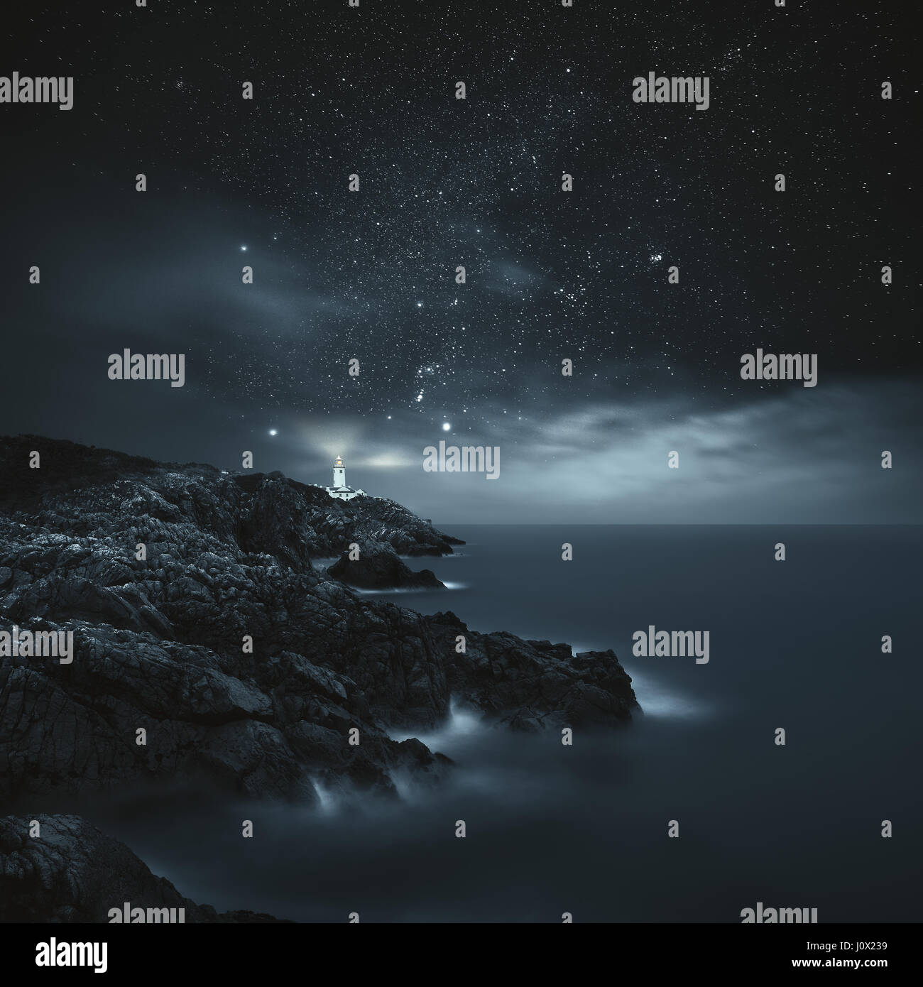 Fanad Head lighthouse at night, County Donegal, Ireland Stock Photo - Alamy