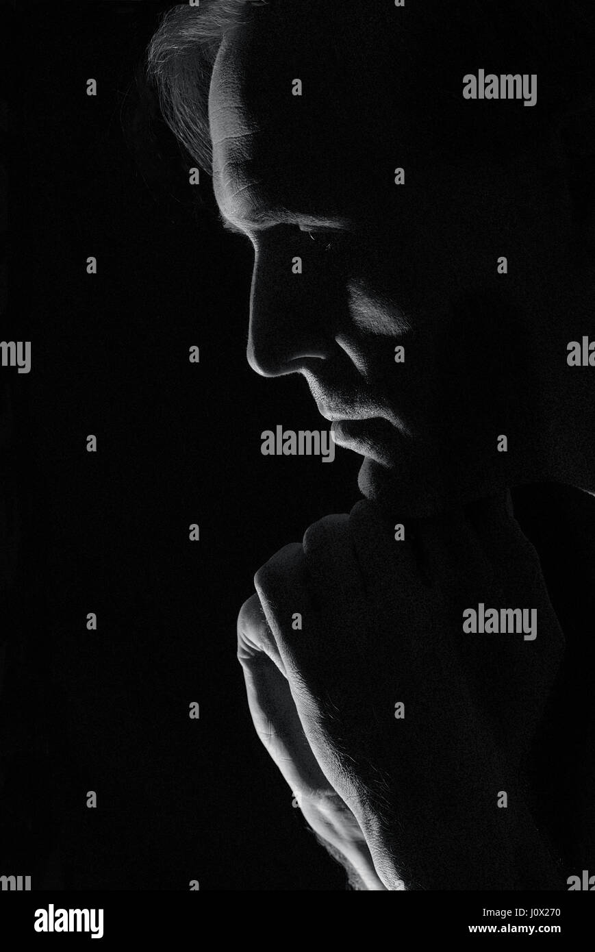 Portrait of a sad man Stock Photo - Alamy