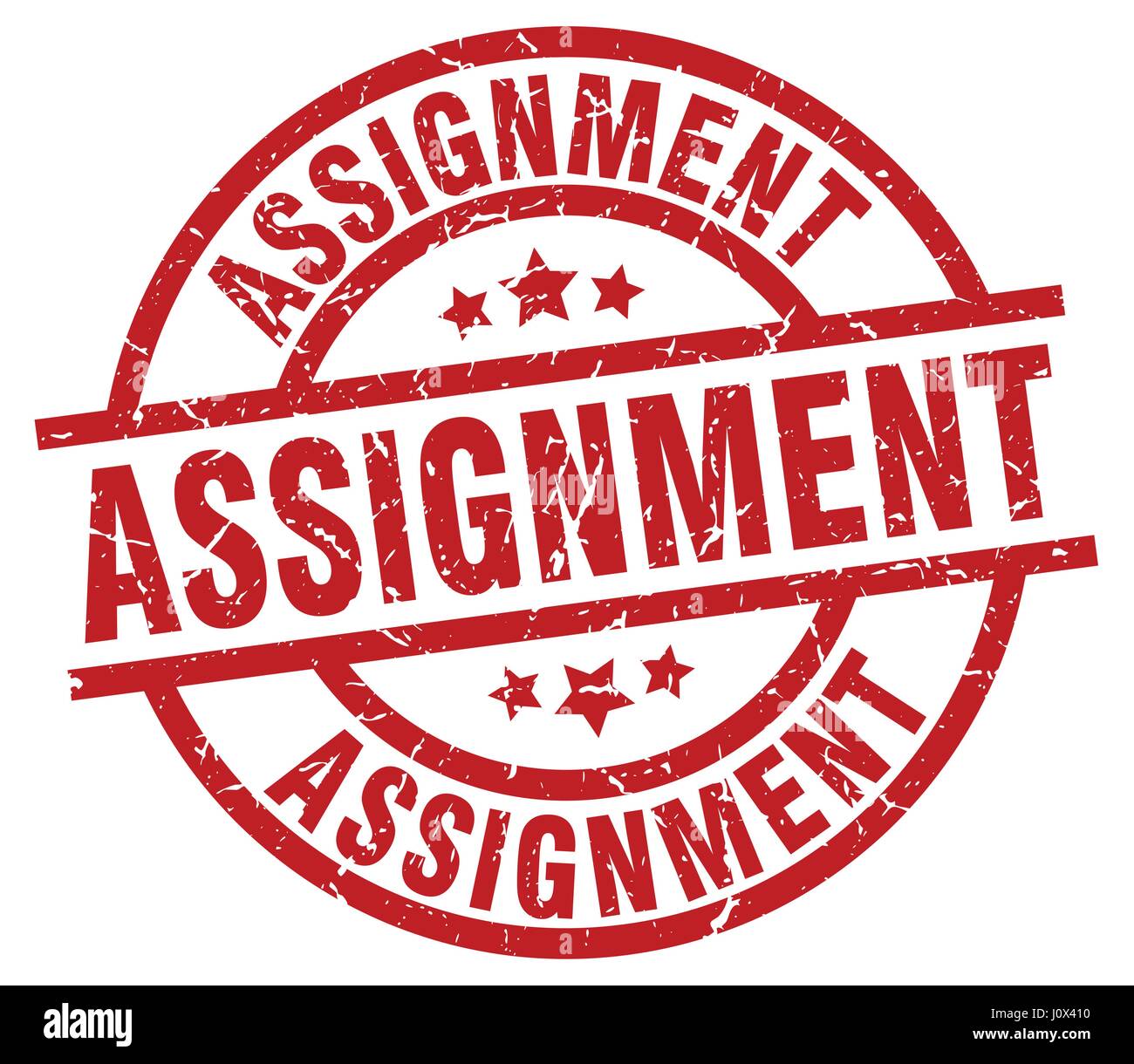assignment round red grunge stamp Stock Vector Image & Art - Alamy