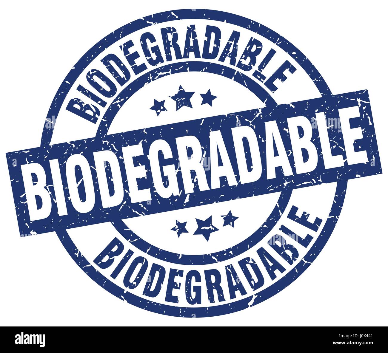 biodegradable blue round grunge stamp Stock Vector Image & Art - Alamy