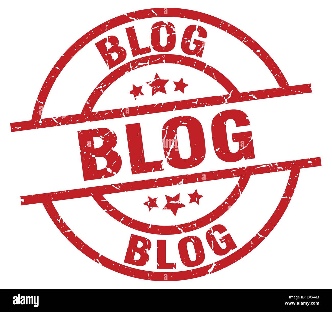 blog round red grunge stamp Stock Vector Image & Art - Alamy
