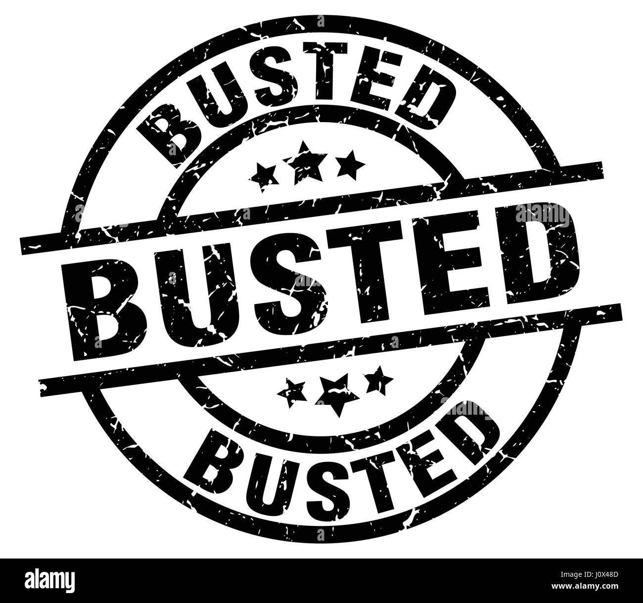 busted round grunge black stamp Stock Vector Image & Art - Alamy
