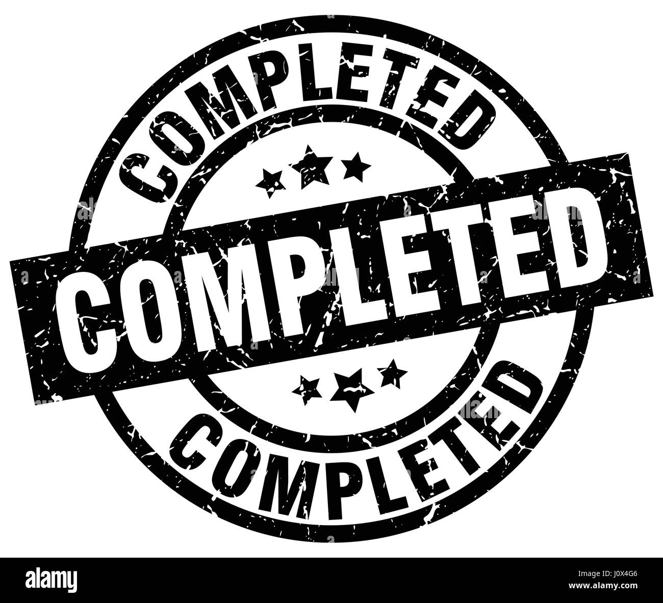 completed round grunge black stamp Stock Vector Image & Art - Alamy