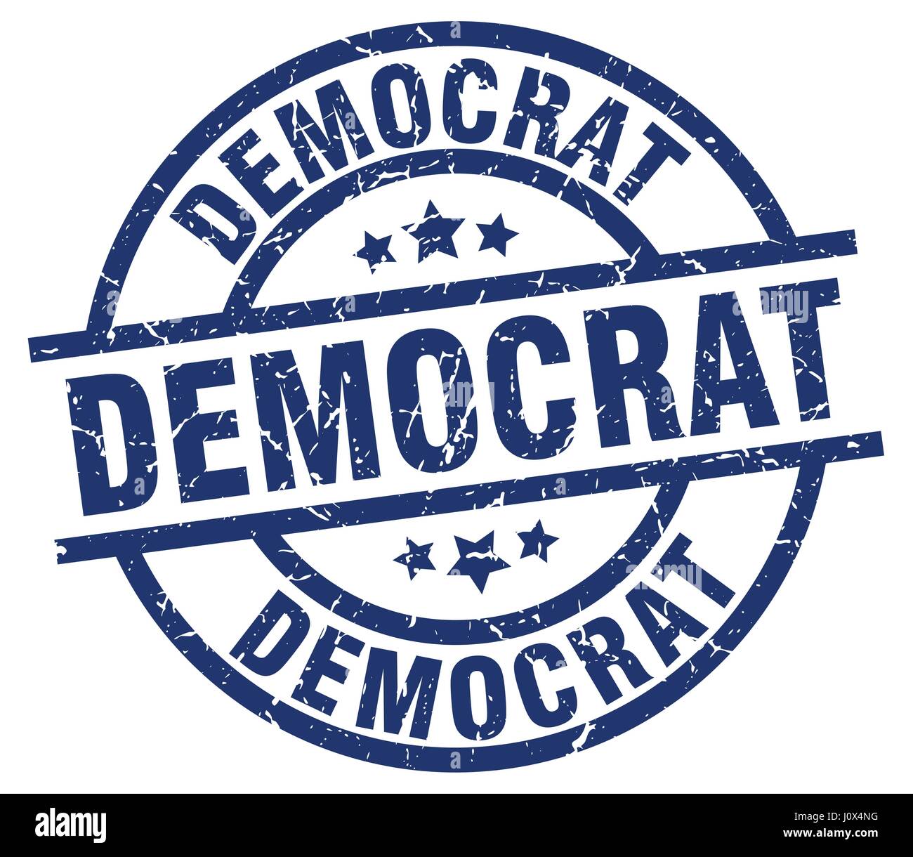 democrat blue round grunge stamp Stock Vector Image & Art - Alamy