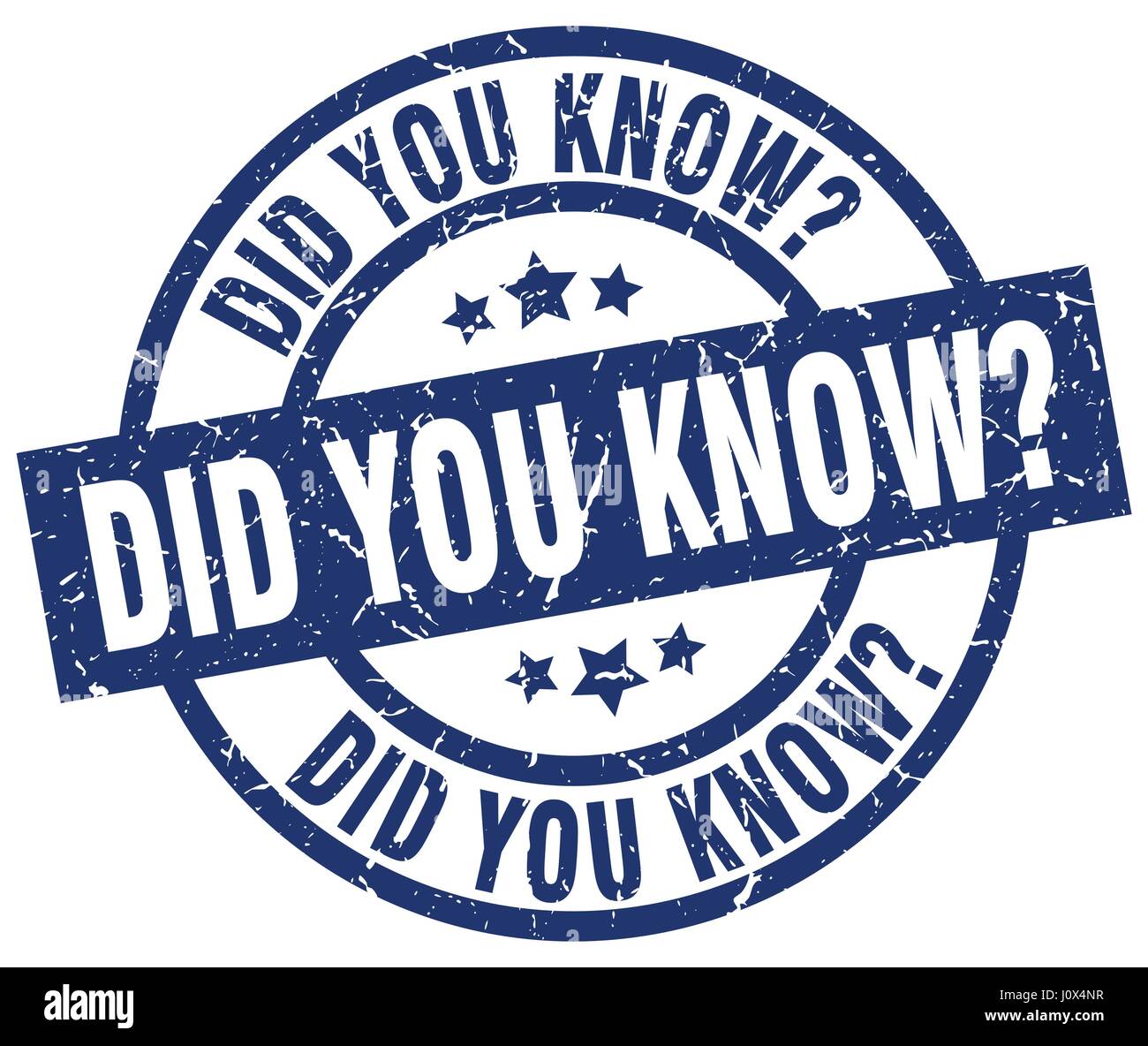 did you know blue round grunge stamp Stock Vector Image & Art - Alamy