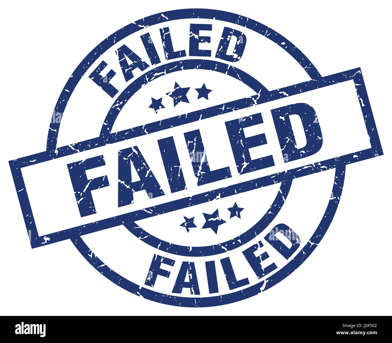 failed blue round grunge stamp Stock Vector Image & Art - Alamy
