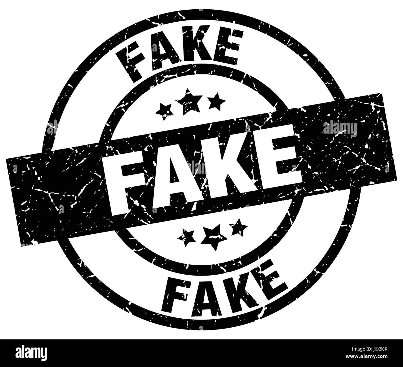 fake round grunge black stamp Stock Vector Image & Art - Alamy