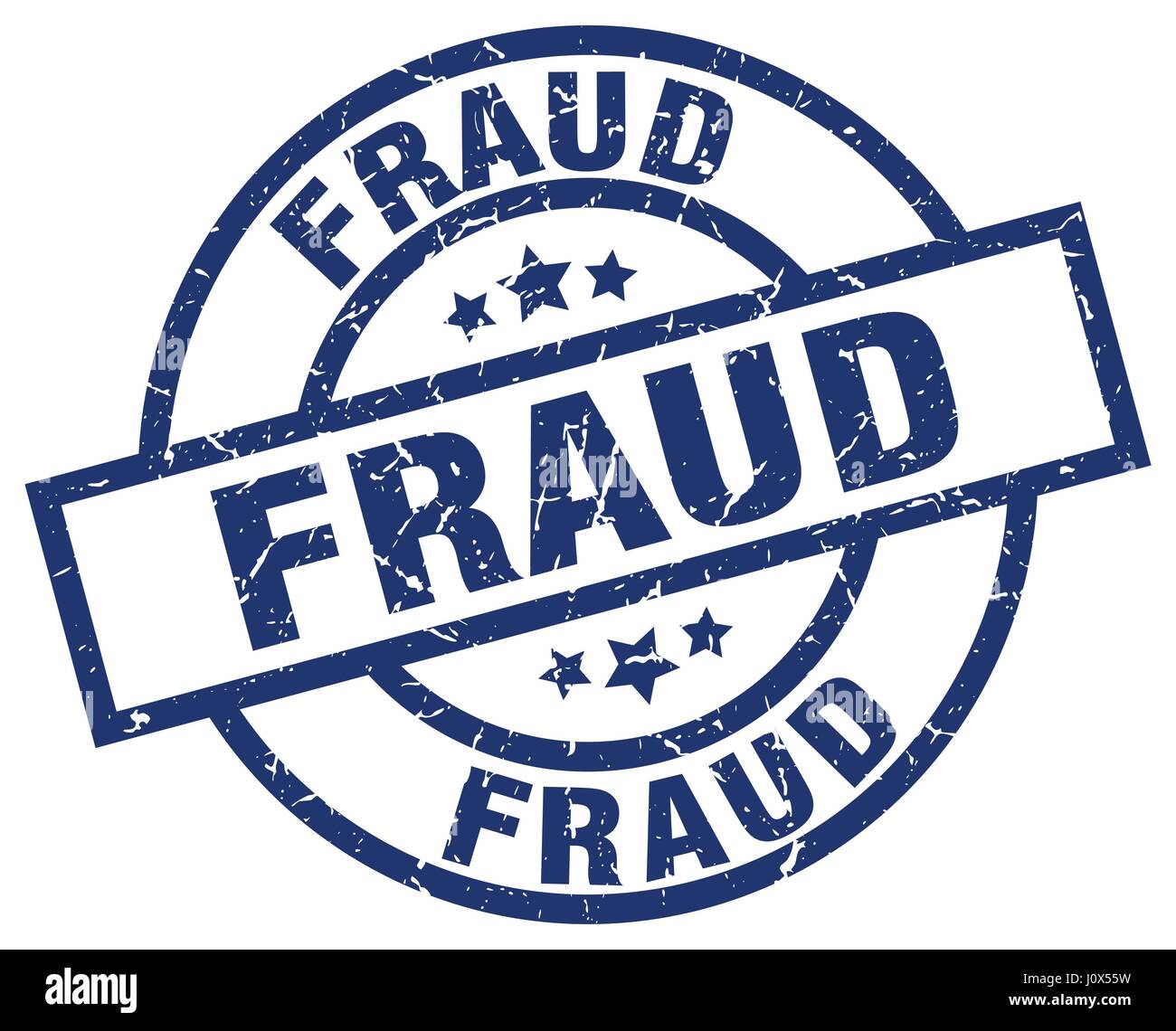 fraud blue round grunge stamp Stock Vector Image & Art - Alamy
