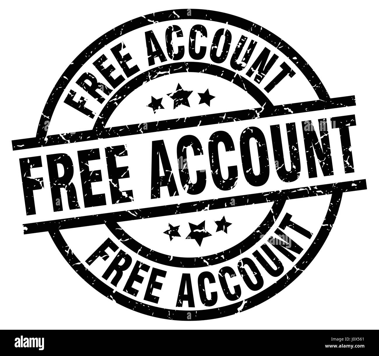 free account round grunge black stamp Stock Vector Image & Art - Alamy