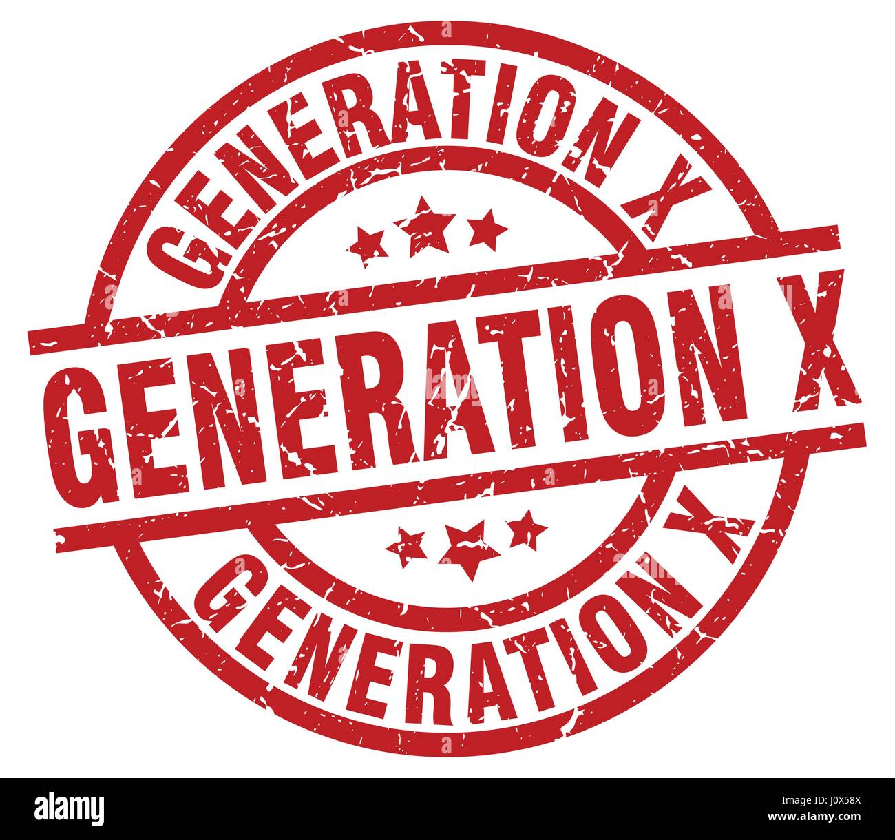 generation x round red grunge stamp Stock Vector Image & Art - Alamy
