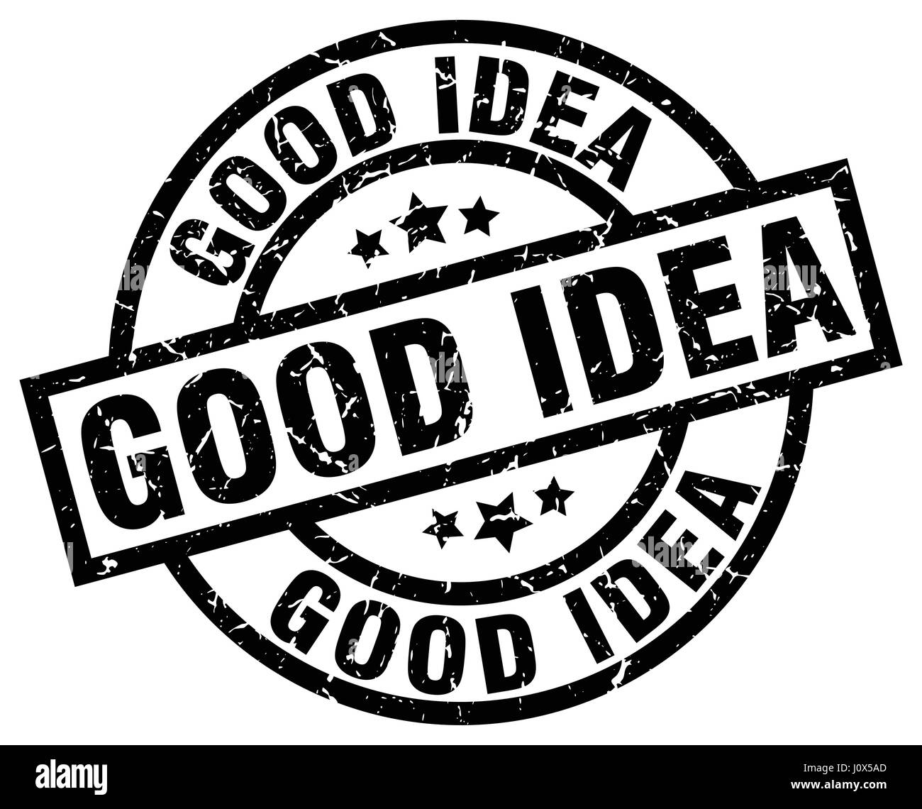 good idea round grunge black stamp Stock Vector Image & Art - Alamy