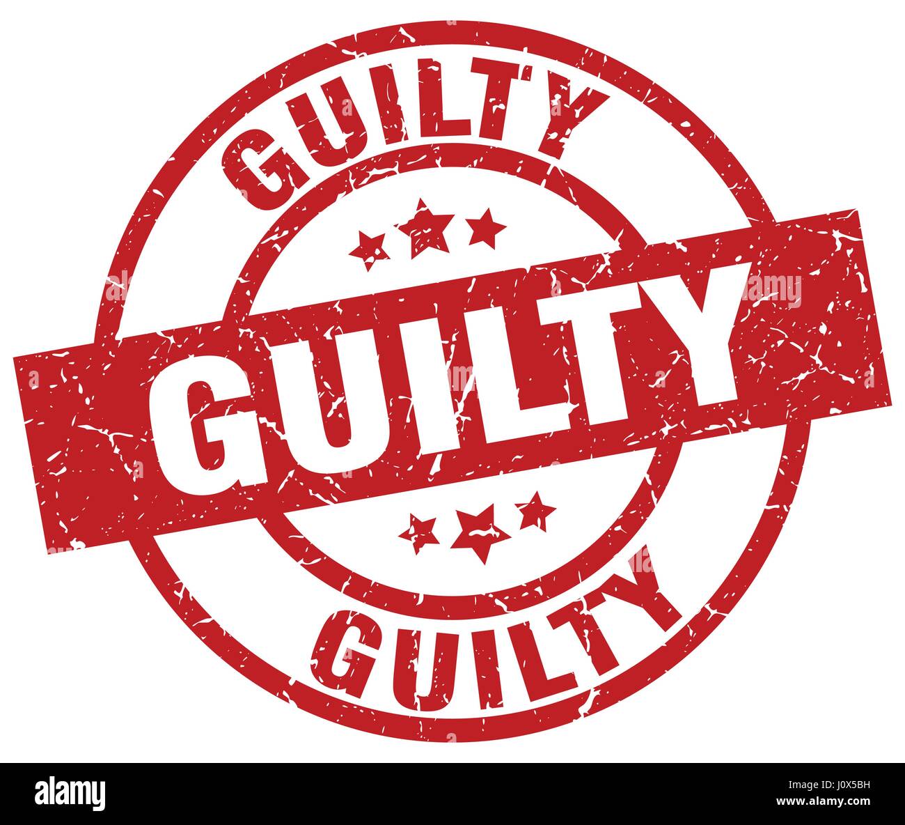 guilty round red grunge stamp Stock Vector Image & Art - Alamy