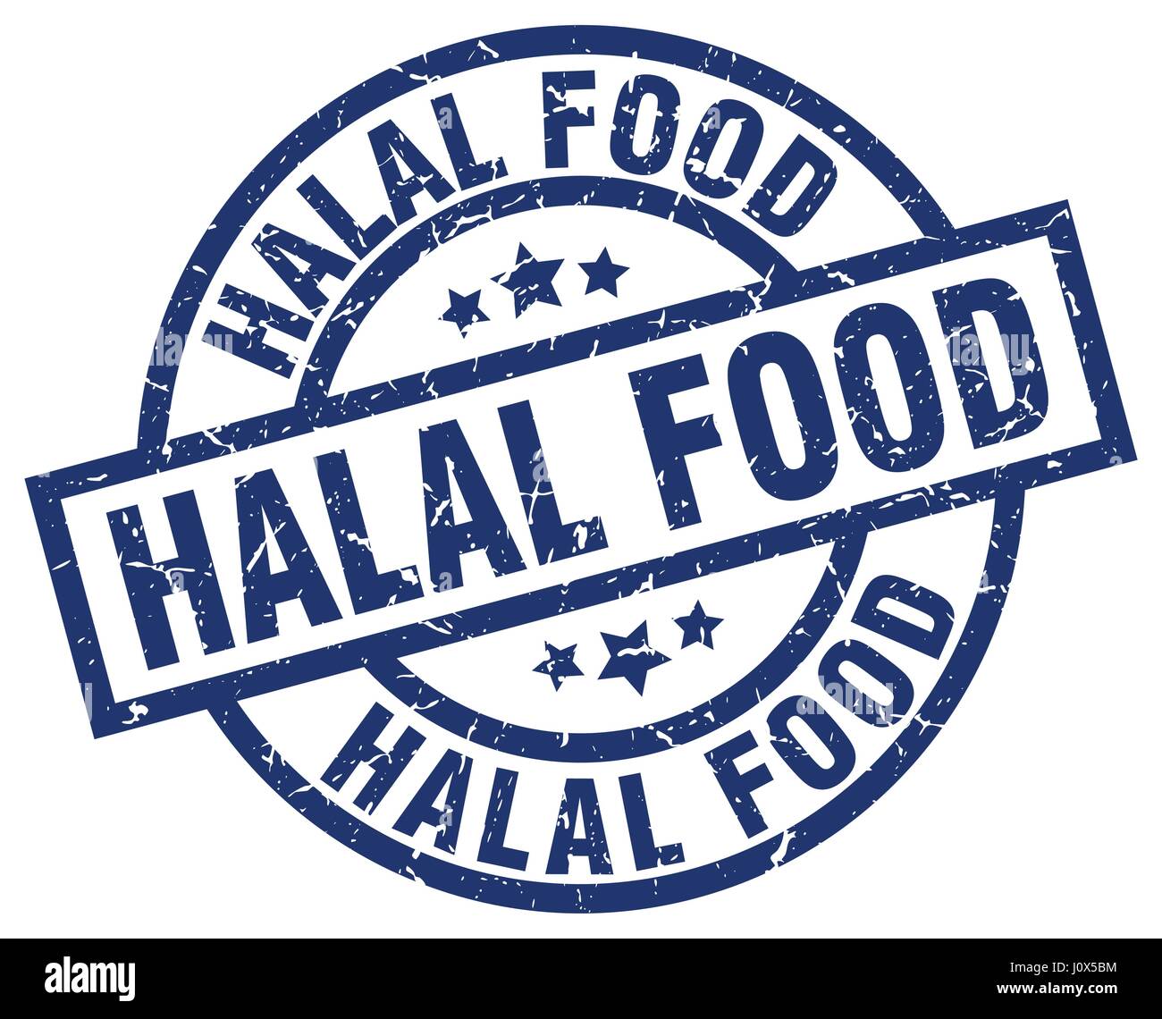 halal food blue round grunge stamp Stock Vector Image & Art - Alamy