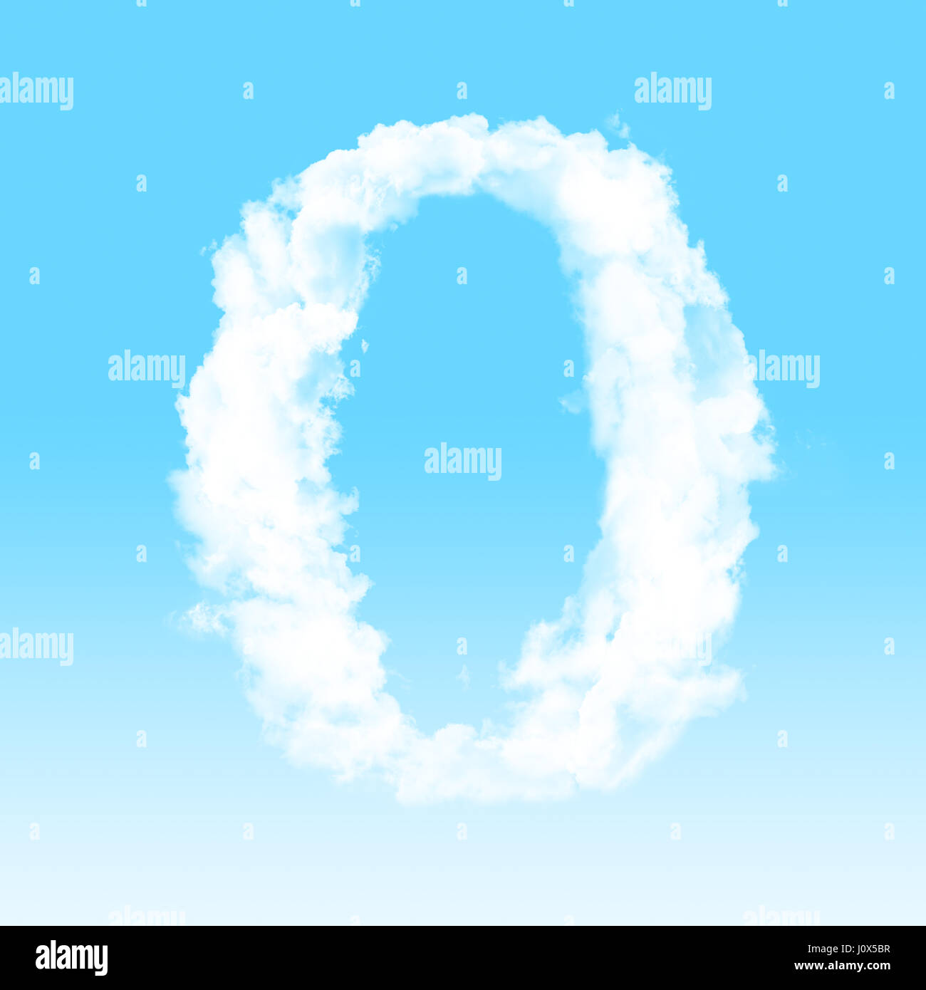 Number cloud alphabet font at sky background Stock Photo - Alamy