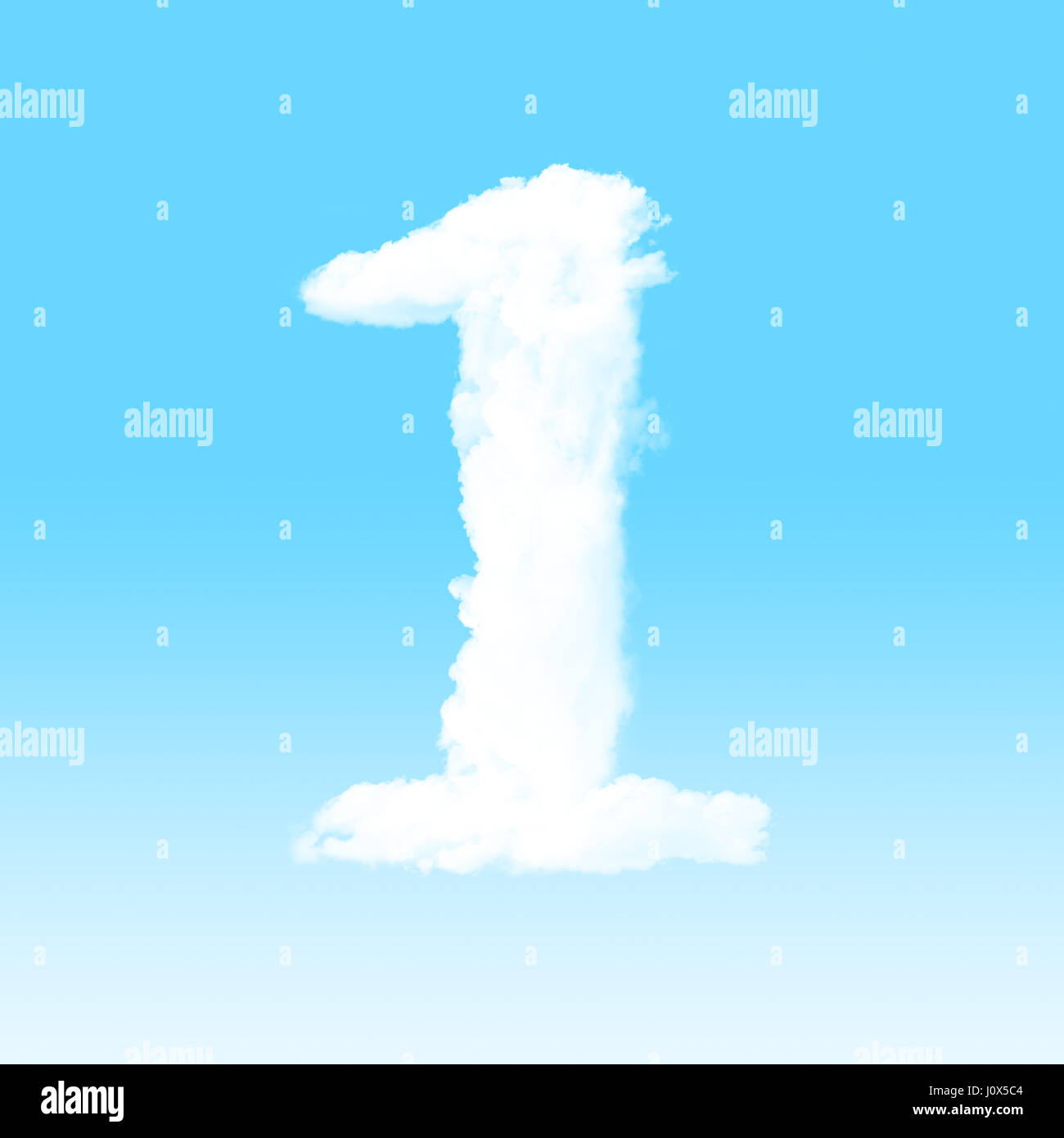 Number cloud alphabet font at sky background Stock Photo - Alamy