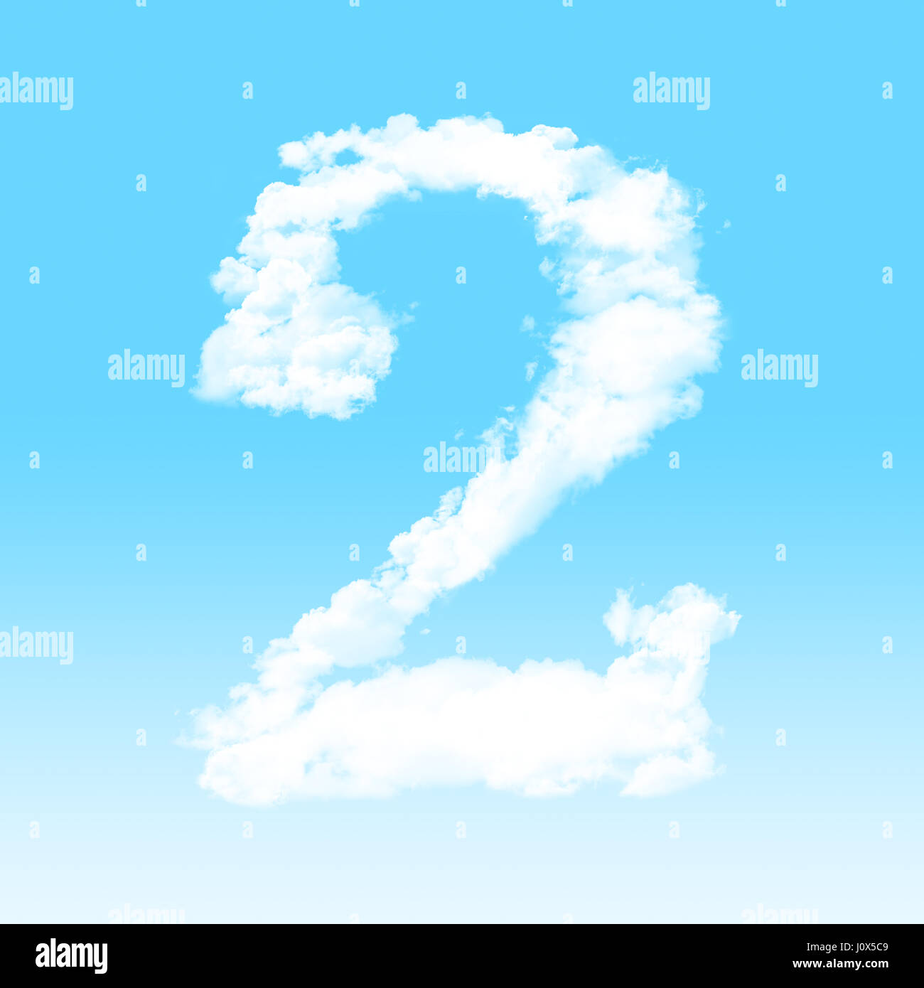 Number cloud alphabet font at sky background Stock Photo - Alamy